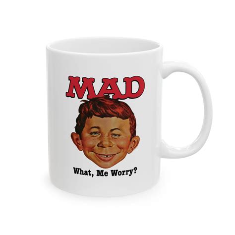 Mad Magazine Alfred E Neuman What Me Worry Ceramic Mug White 11oz