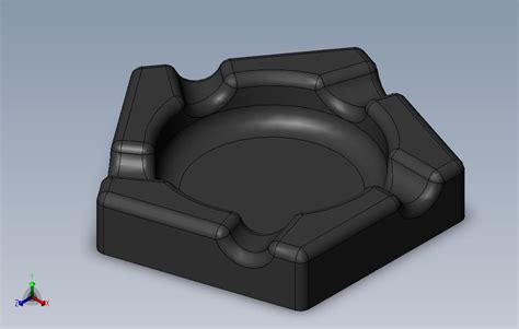 烟灰缸烟灰缸 62 SOLIDWORKS 2017 模型图纸免费下载 懒石网