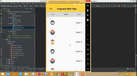 NavigationDrawer With Fragments Tab Layout View Pager And Recycler View YouTube