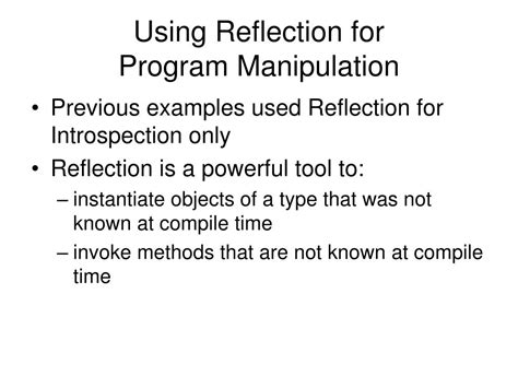 Ppt Reflection In Java Powerpoint Presentation Free Download Id