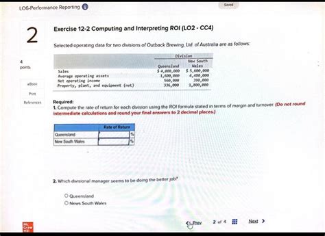 Solved Exercise 12 2 Computing And Interpreting Roi Lo2