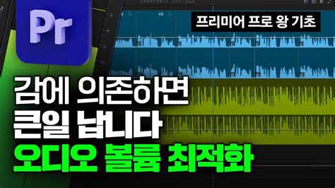 프리미어 프로 기초 최적의 오디오 볼륨 조절법 말소리 Bgm 효과음의 밸런스 Youtube