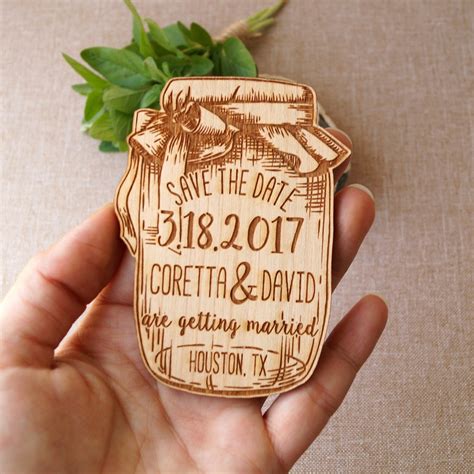 Rustic Save The Date Save The Date Save The Date Magnet Etsy