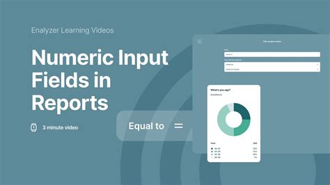 Numeric Input Fields In Reports Youtube