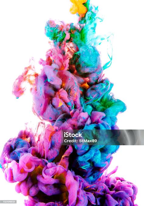 아크릴 색상과 물에 잉크 추상 프레임 배경입니다 흰색 절연 추상적인에 대한 스톡 사진 및 기타 이미지 추상적인 흰색 배경 색상 묘사 Istock