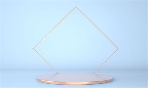 기하학적 모양의 3d 렌더링 스튜디오 바닥에 연단 제품 프레젠테이션을 위한 플랫폼 배경 모의 0명에 대한 스톡 사진 및 기타 이미지 Istock