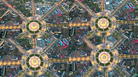 航拍伊犁特克斯八卦城夜景视频素材下载编号9698114光厂vj师网