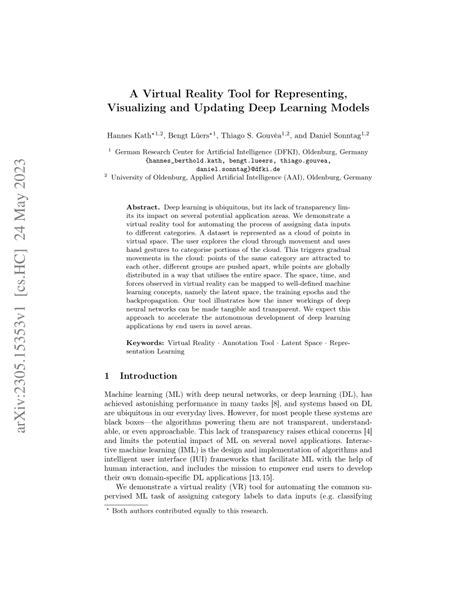 Pdf A Virtual Reality Tool For Representing Visualizing And Updating