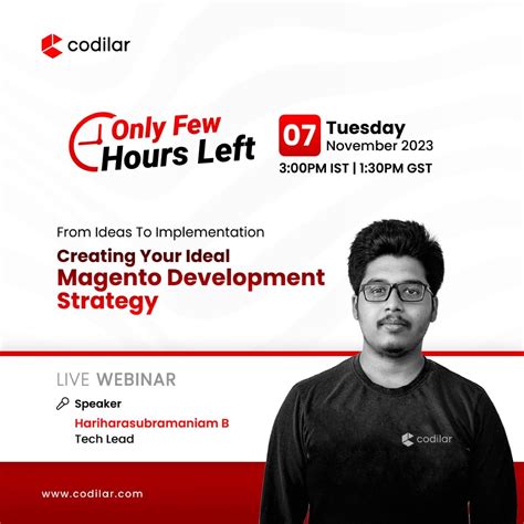 Join Our Webinar On Magento Development Strategy Codilar Technologies Posted On The Topic