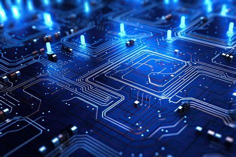 Premium Ai Image Circuit Board Technology Background 3d Rendering Toned Image