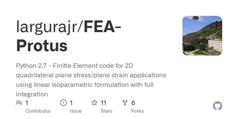 GitHub Largurajr FEA Protus Python Finitie Element Code For D Quadrilateral Plane