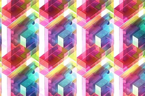 Premium Photo Geometric Prism Pattern Background With Vibrant And