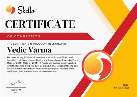 Vedic Varma On Linkedin Internship Fullstackdeveloper Skello Ai Backenddevelopment