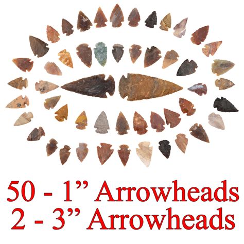 52 Flint Arrowheads Oh Collection Craft And Jewelry Points Etsy