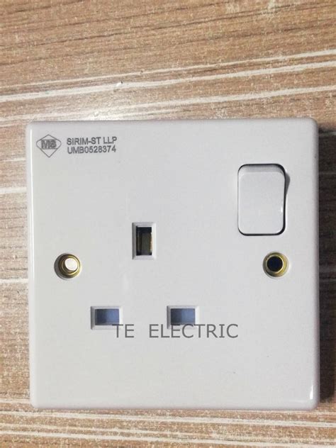 Ums 2913a 13a Switch Socket Outlet Ums 13a Pvc Switch Socket Sirim Electrical Boxes