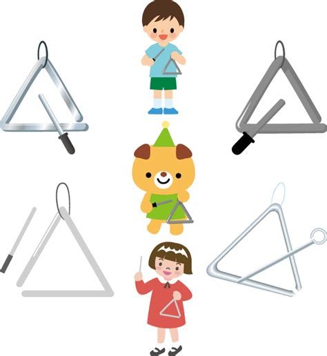 フリーイラスト 7種類のトライアングルのセットでアハ体験 Gahag 著作権フリー写真・イラスト素材集 Gahag 著作権