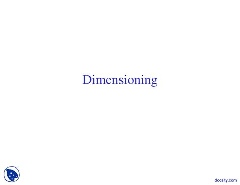 Dimensioning Part 1 Computer Aided Drawing Lecture Slides Docsity