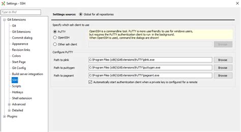 Ssh Git Extensions Authentication Error Stack Overflow