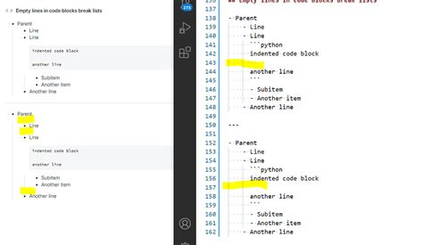Empty Lines In Code Blocks Mess Up Bullet Lists Bug Reports Obsidian Forum