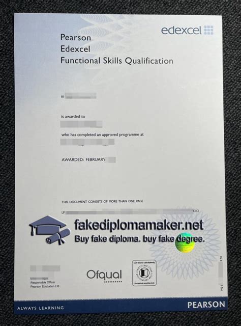 How Can I Obtain A Fake Pearson Edexcel Fsq Certificate Now