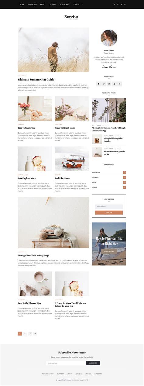 Revolve Free Bootstrap Html Blog Template