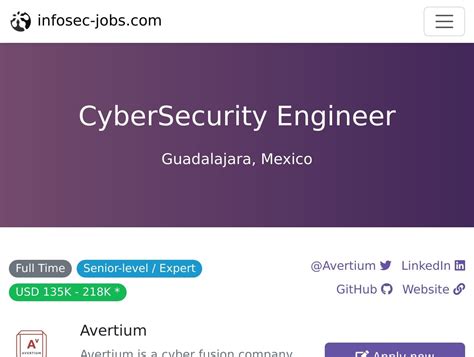 Hiring Cybersecurity Engineer In Guadalajara Mexico Rinfosecjobs