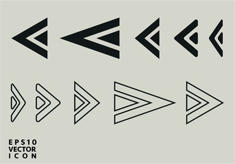 Set Arrow Icon Collection Different Arrows Sign Black Vector Arrows
