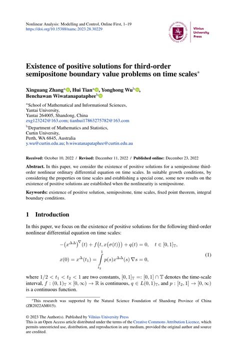 Pdf Existence Of Positive Solutions For Third Order Semipositone