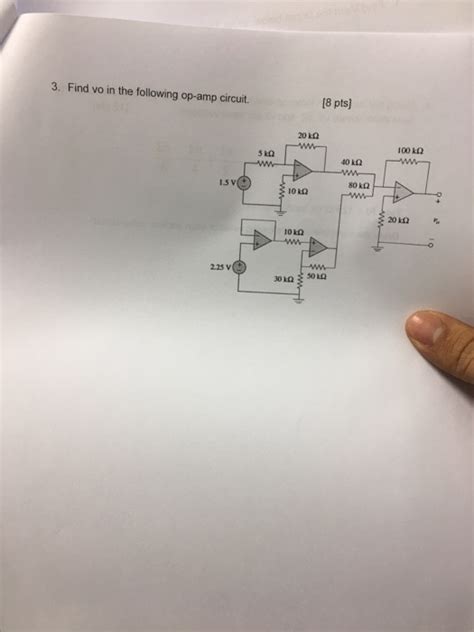 Solved Find VO In The Following Op Circuit Chegg Com