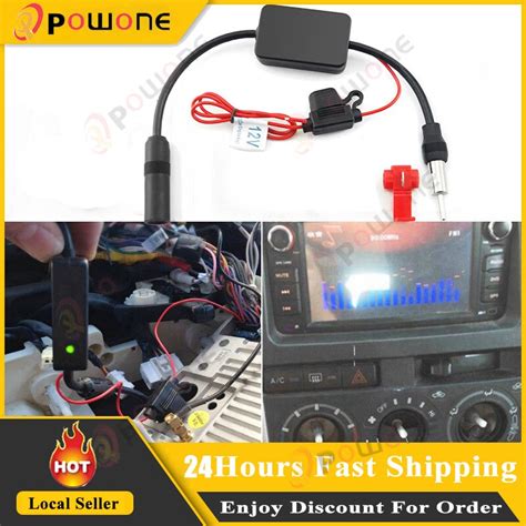 Jual Praktis Universal Penguat Sinyal FM Anti Gangguan Antena Mobil Universal FM Radio Booster