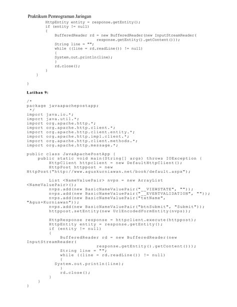 Praktikum Pemrograman Jaringan PDF