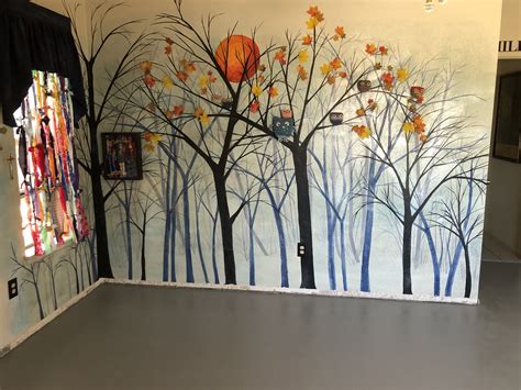 Fall Tree Mural Tree Mural Autumn Trees Mural