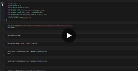 Predicting Stock Price With Linear Regression Hisham N Posted On The Topic Linkedin