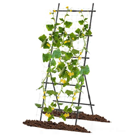 Topbuy 74 Garden Cucumber Trellis For Plant Climbing Outdoor Garden
