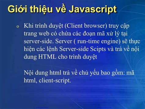 T I Li U H Ng D N S D Ng Javascript Cho L P Tr Nh Web Ppt