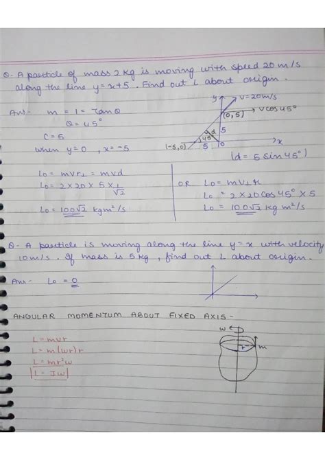 Angular Momentum Notes Pdf Rotational Motion Revision