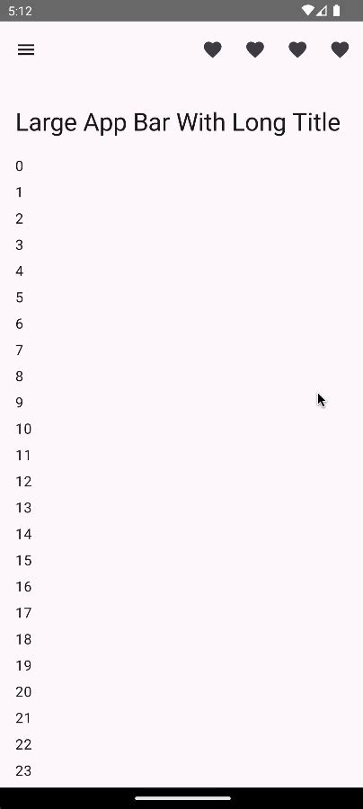 Sliverappbarlargemedium Title Overlaps With Actions When Scrolled