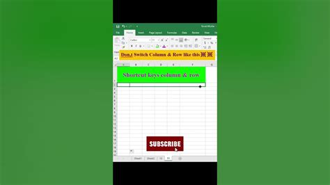 shortcut keys to select column and row shortcut keys column and row in