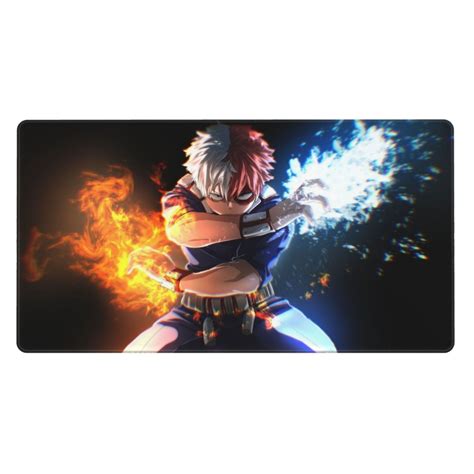 My Hero Academia Shoto Todoroki Mouse Pad 16x29 5 Inch Computer Keyboard Mouse Pad Waterproof