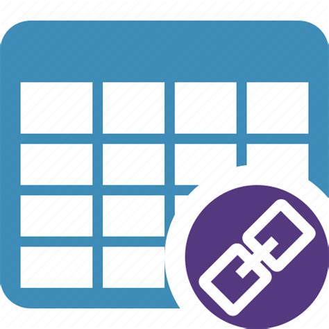 Cell Data Database Grid Link Row Table Icon