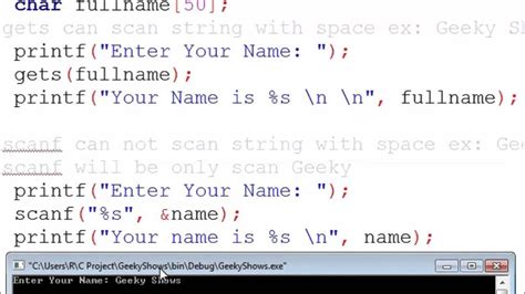56 Difference Between Scanf And Gets In C Programming Hindi Youtube
