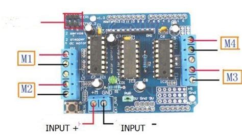 Motor Drive Expansion Shield Board Module L293d For Arduino Duemilanove