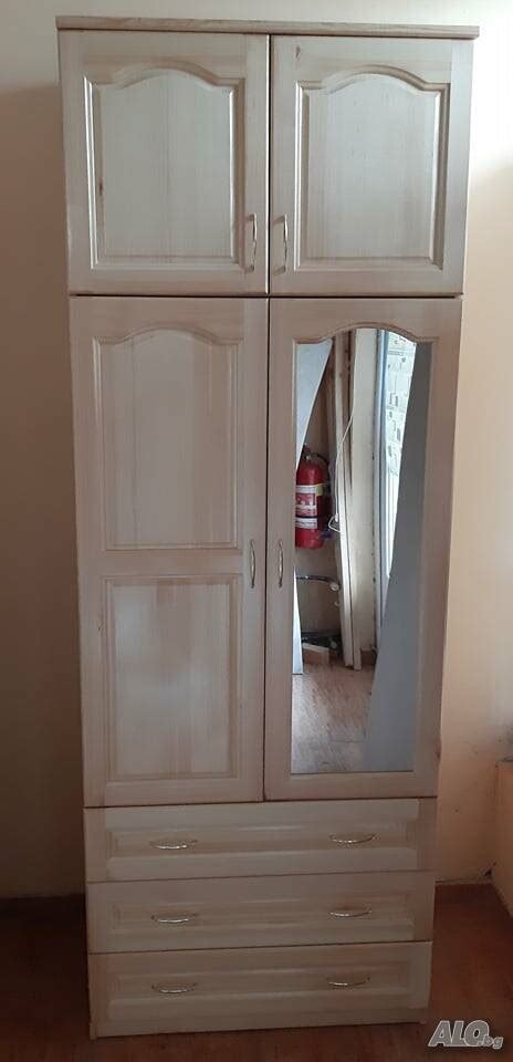 Гардероб двукрилен масив Гардероб Мебели за дома и офиса Пловдив Гардероб двукрилен ма