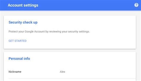New Interface For Google Account Settings