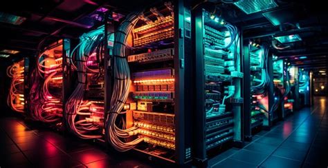 Network Of Connections In Servers Data Storage Systems In Data Centers Ai Generated Image