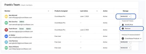 How To Remove A Team Member Crunchbase Knowledge Center