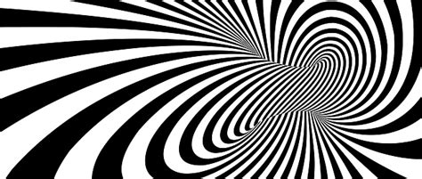 추상적인 최면술 회전 라인 배경 흑백 터널 벽지 사이키델릭한 트위스트 스트라이프 패턴 포스터 배너 표지를 위한 회전하는 나선형 매듭 템플릿 벡터 착시 현상 착시에 대한 스톡