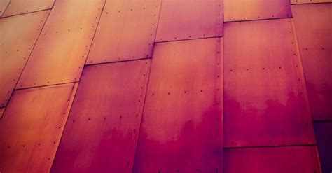 강철 강철 패널 건물 외장 건설 건축 관념적인 구조 그라데이션 금속 기분 나쁜 색칠 녹 녹슨 도시 경관