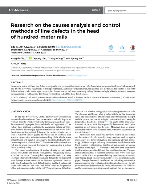 Pdf Research On The Causes Analysis And Control Methods Of Line
