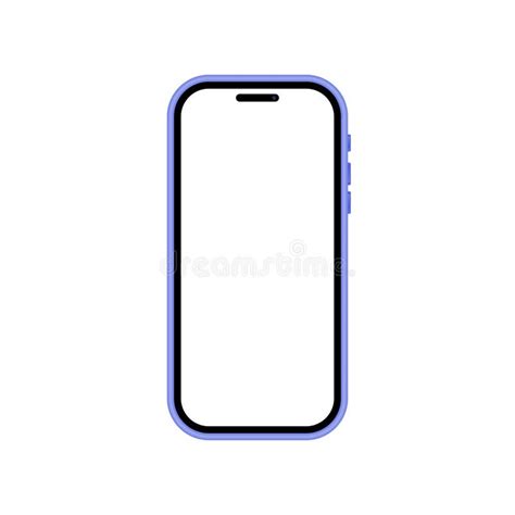 Realistic Smartphone Mockup With Blank Screen Modern Mobile Device Illustration Stock Vector